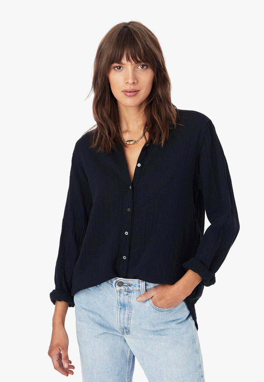 Xirena Scout Shirt, Black | Salt Boutique